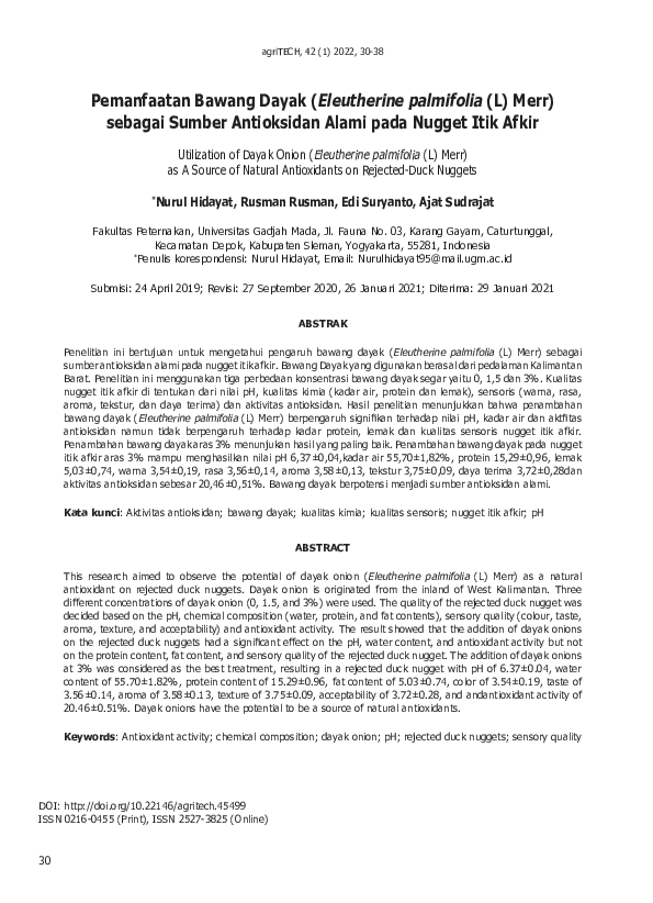 (PDF) Pemanfaatan Bawang Dayak (Eleutherine palmifolia (L) Merr ...
