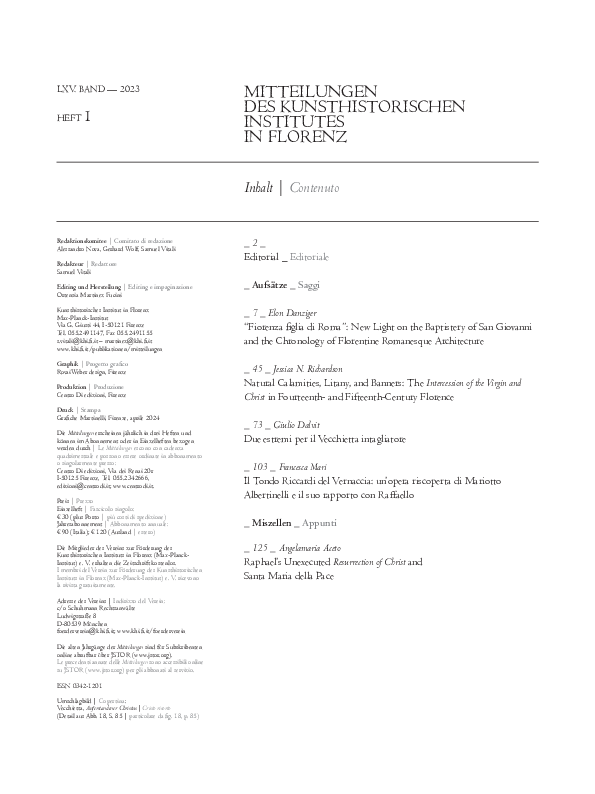 (PDF) "Fiorenza figlia di Roma": New Light on the Baptistery of San ...