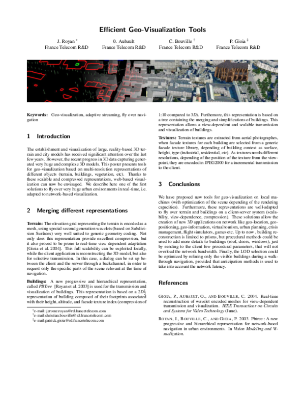 (PDF) Efficient Geo-Visualization Tools
