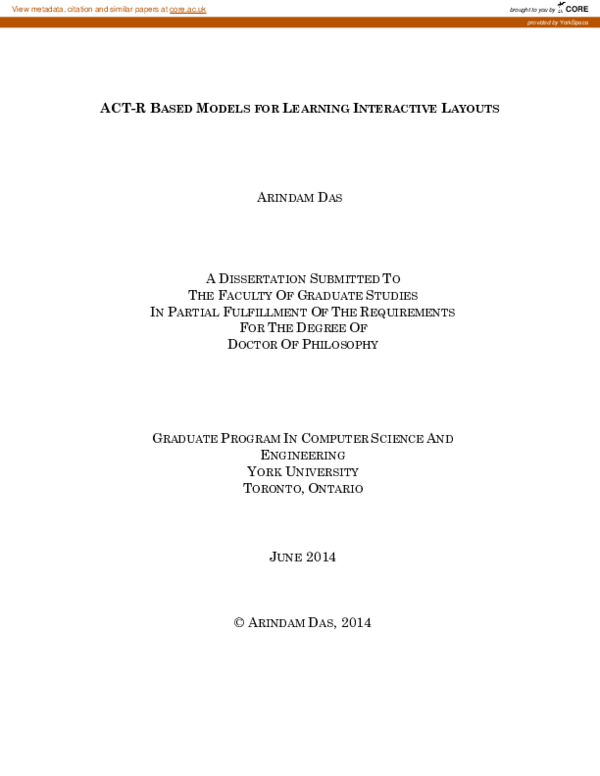 (PDF) Act-R Based Models for Learning Interactive Layouts