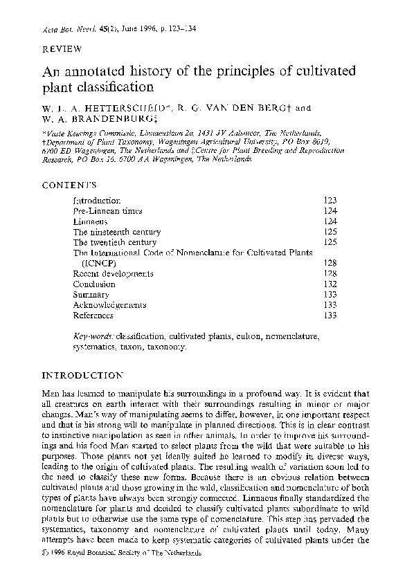(PDF) An annotated history of the principles of cultivated plant ...