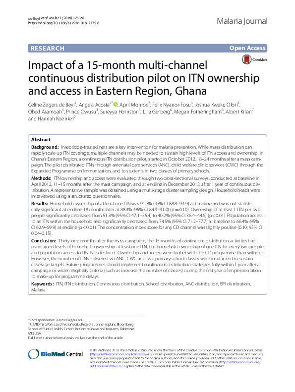 (PDF) Impact of a 15-month multi-channel continuous distribution pilot ...