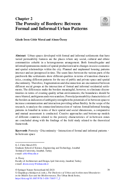 (PDF) The Porosity of Borders: Between Formal and Informal Urban Patterns