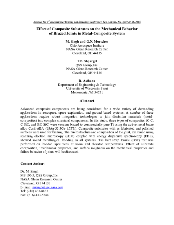 (PDF) Effect of Composite Substrates on the Mechanical Behavior of ...