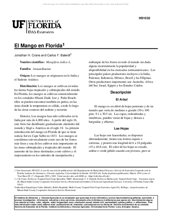 Mango en Florida
