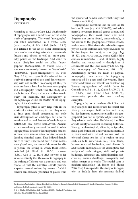 Pdf Topography