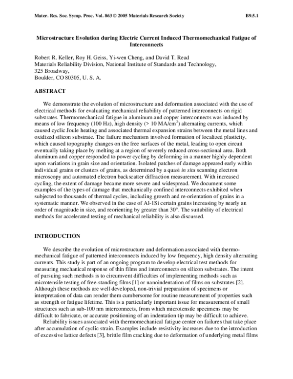 (PDF) Microstructure Evolution during Electric Current Induced ...