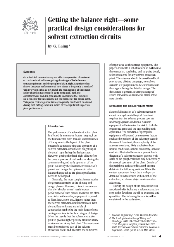 (PDF) Getting the balance right-some practical design considerations ...