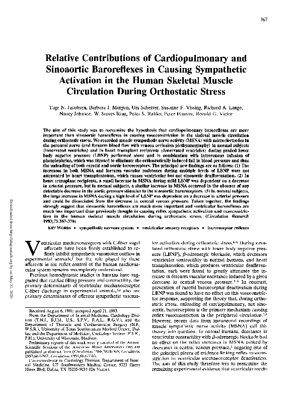 (PDF) Relative contributions of cardiopulmonary and sinoaortic ...