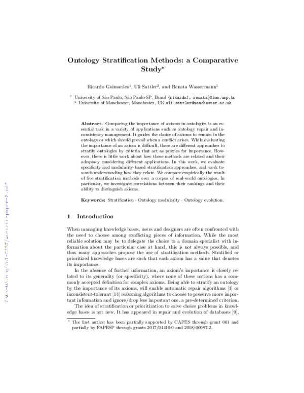 (PDF) Ontology Stratification Methods: A Comparative Study