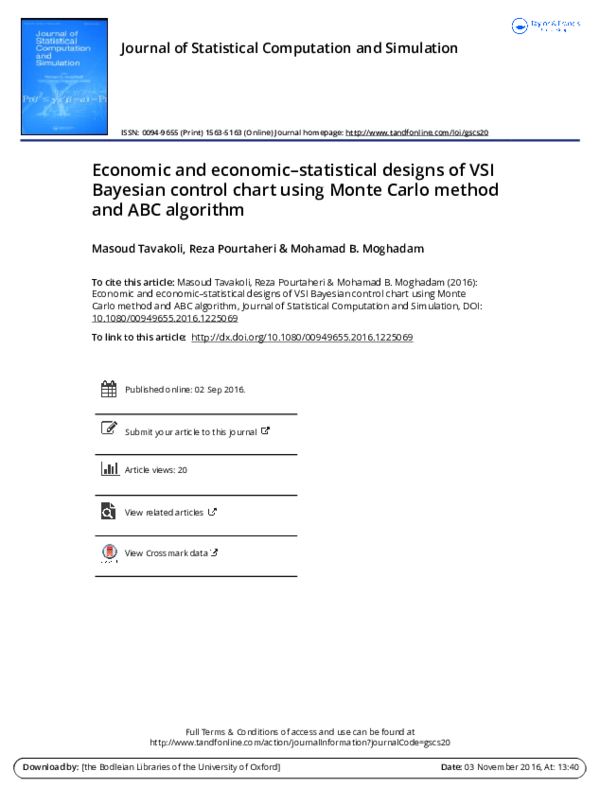 (PDF) Economic and economic–statistical designs of VSI Bayesian control ...