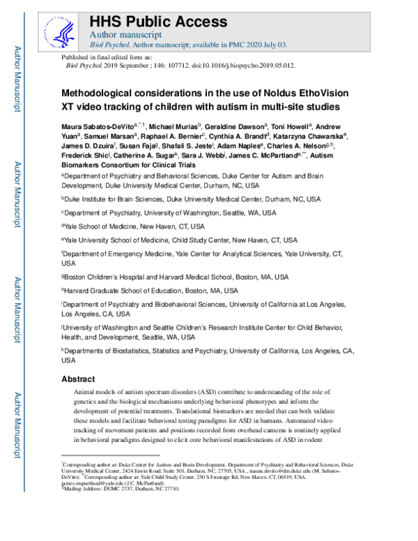 (PDF) Methodological considerations in the use of Noldus EthoVision XT ...