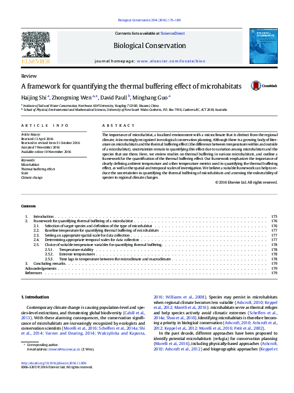 (PDF) A framework for quantifying the thermal buffering effect of ...