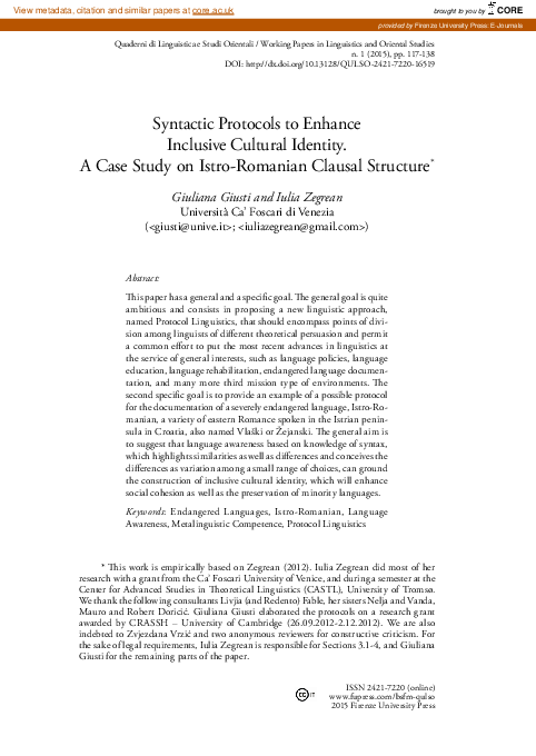 (PDF) Syntactic Protocols to enhance inclusive cultural identity. A ...