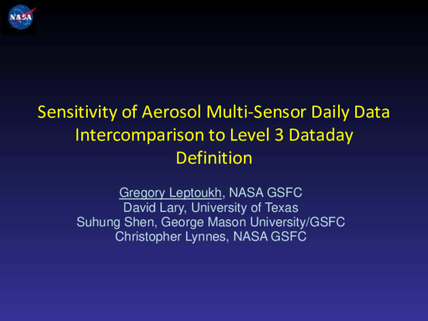 (PDF) Sensitivity of Aerosol Multi-Sensor Daily Data Intercomparison to ...