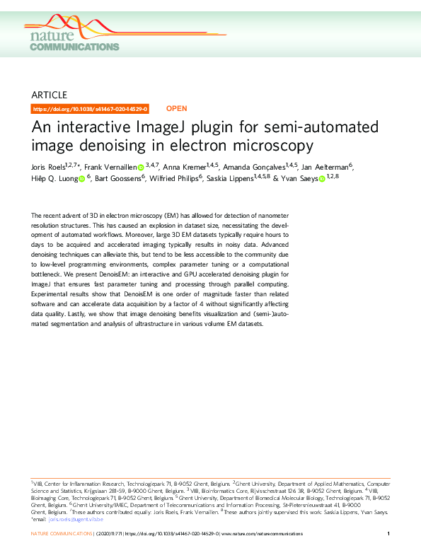 (PDF) An interactive ImageJ plugin for semi-automated image denoising ...