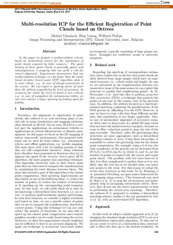 (PDF) Multi-resolution ICP for the efficient registration of point ...