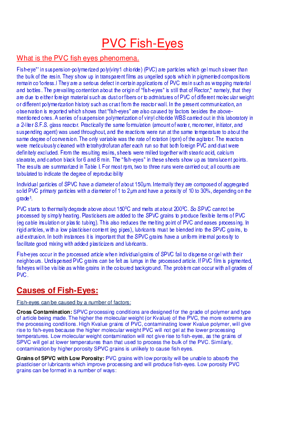 (PDF) PVC Fish-Eyes