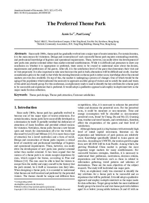 (PDF) Theme Park
