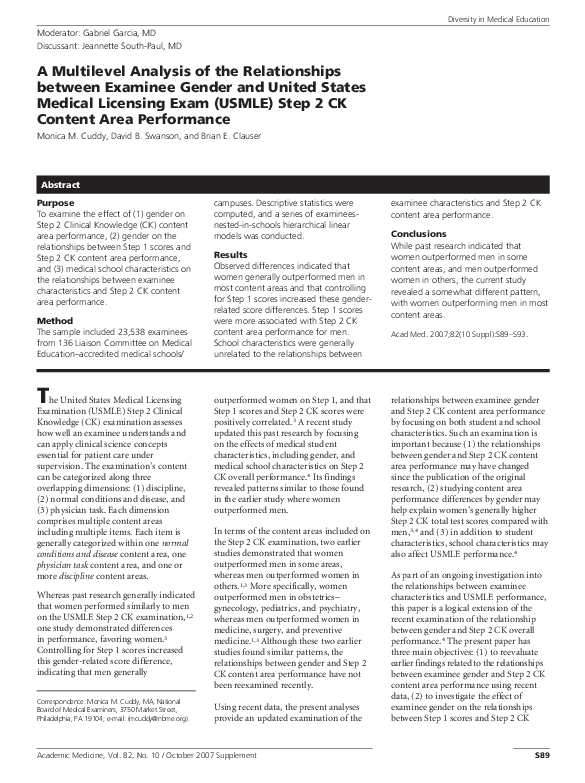 (PDF) A Multilevel Analysis of the Relationships Between Selected ...