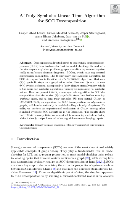 (PDF) A Truly Symbolic Linear-Time Algorithm for SCC Decomposition