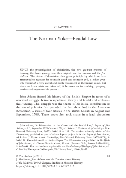(PDF) The Norman Yoke—Feudal Law