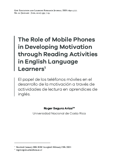 (PDF) Role of Mobile Phones in Developing Motivation through Reading ...