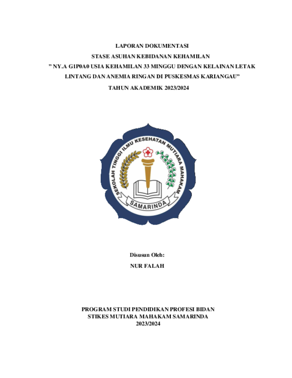 (PDF) SOAP KEHAMILAN 5 Letlin anemia