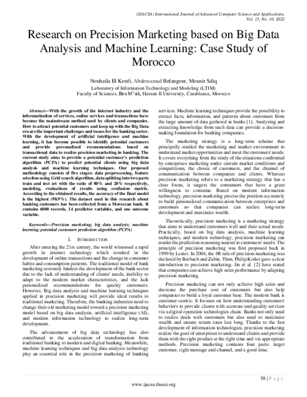 (PDF) Research on precision marketing based on big data analysis and ...