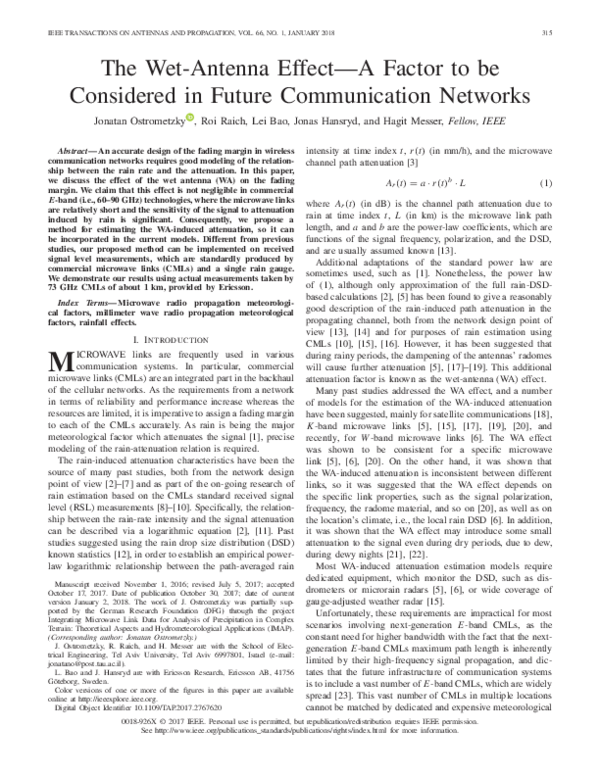(PDF) The Wet-Antenna Effect—A Factor to be Considered in Future ...