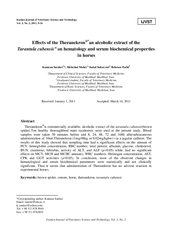 (PDF) Effects of the theranekron® "an alcoholic extract of the ...
