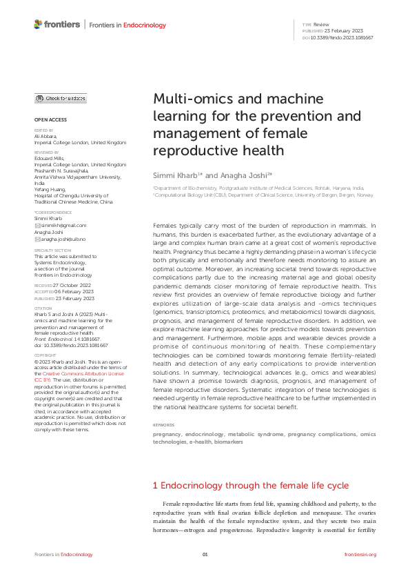 Pdf Multi Omics And Machine Learning For The Prevention And