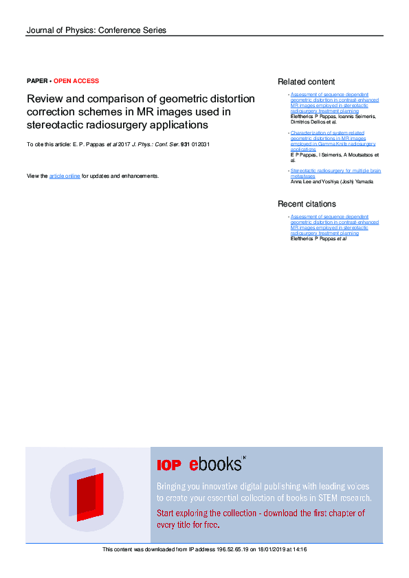 Pdf Review And Comparison Of Geometric Distortion Correction Schemes In Mr Images Used In