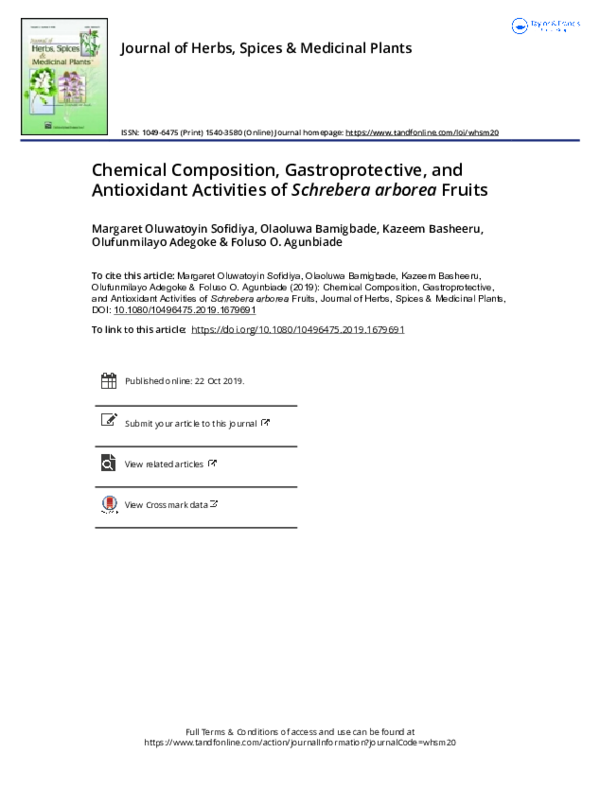 (PDF) Chemical Composition, Gastroprotective, and Antioxidant ...