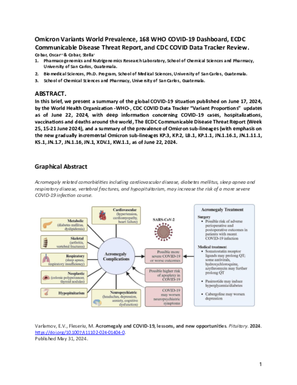 (PDF) Omicron Variants World Prevalence, 168 WHO COVID-19 Dashboard ...