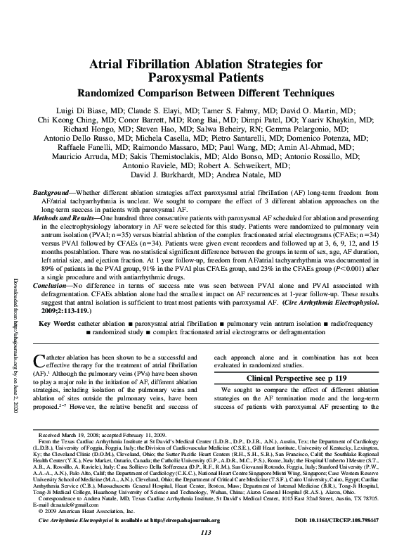 (PDF) Atrial fibrillation ablation strategies for paroxysmal patients: randomized comparison ...