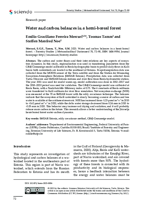 (PDF) Modeling terrestrial water balance using regionalization of hydrological model parameters ...