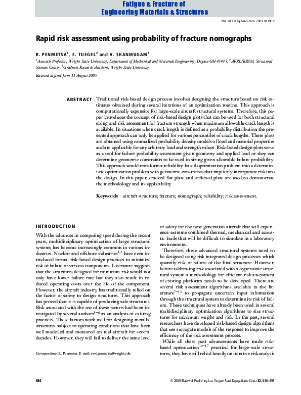 (PDF) Rapid risk assessment using probability of fracture nomographs