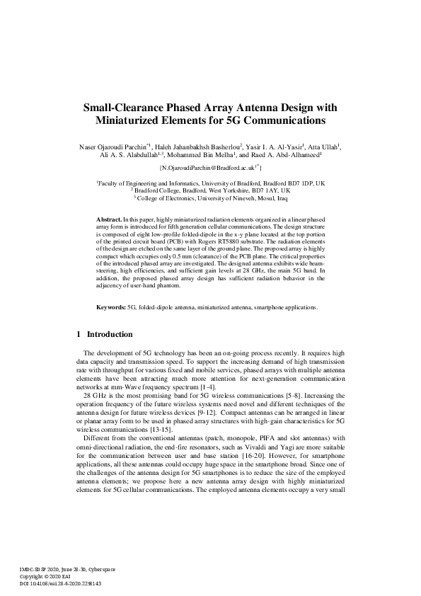 (PDF) Small-Clearance Phased Array Antenna Design with