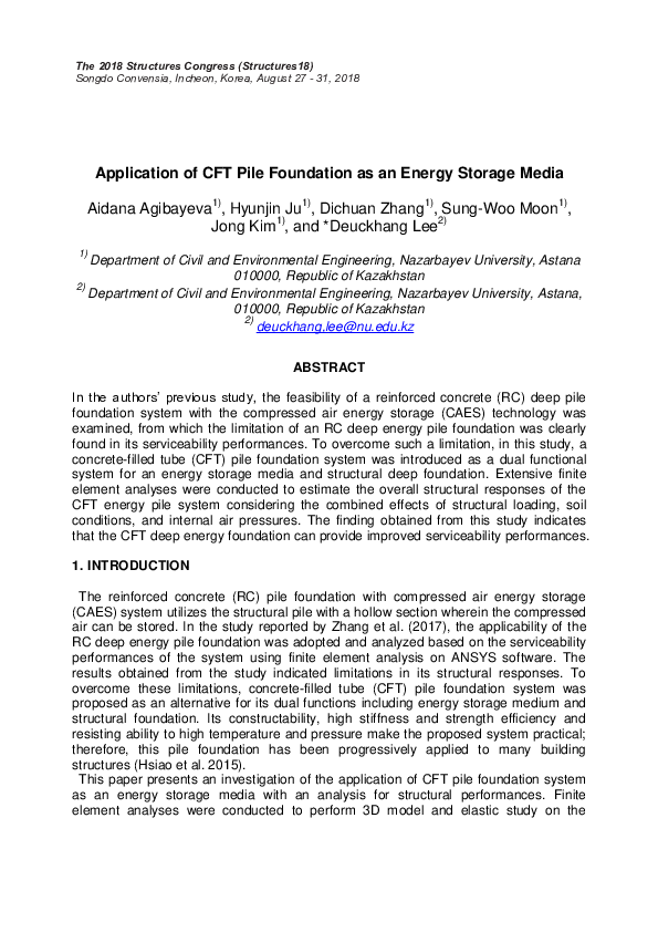 (PDF) Application of CFT pile foundation as an energy storage media