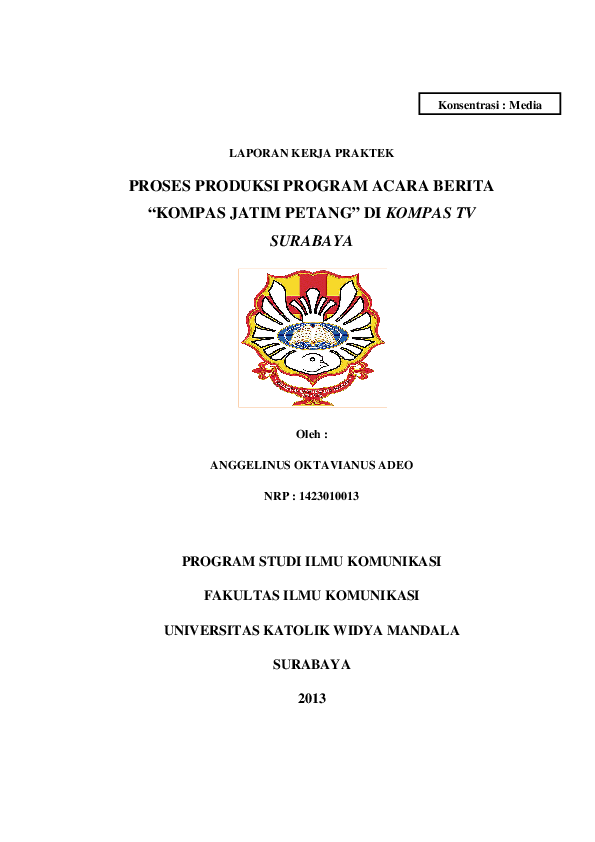 (PDF) Proses produksi program acara berita “Kompas Jatim Petang” di ...