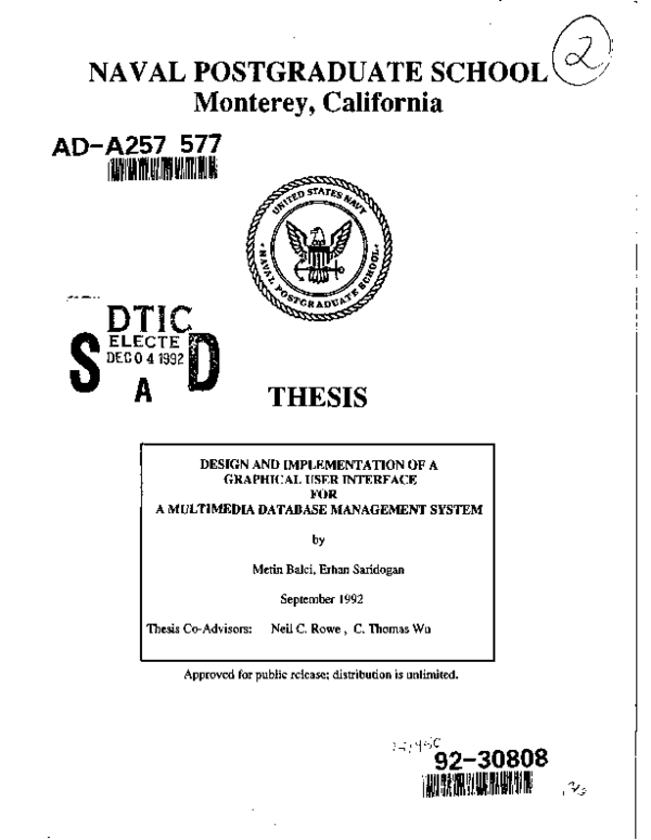 Pdf Design And Implementation Of A Graphical User Interface For A Multimedia Database