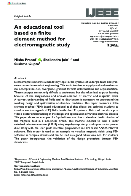 Pdf An Educational Tool Based On Finite Element Method For