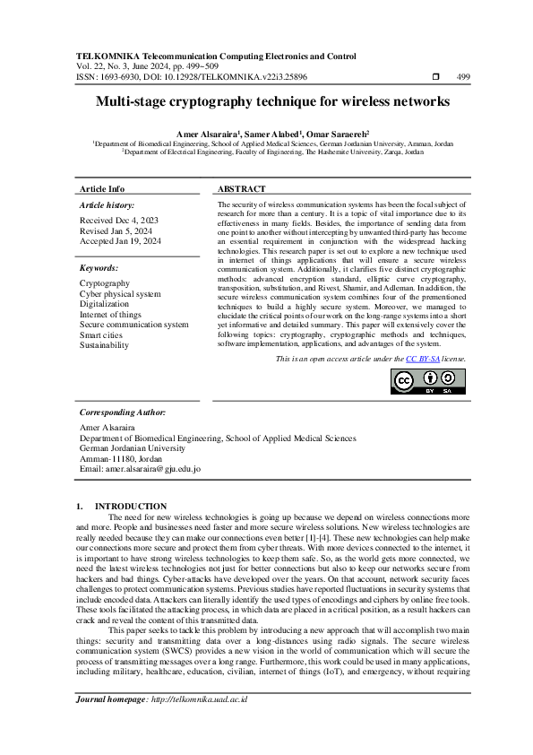 (PDF) Multi-stage cryptography technique for wireless networks