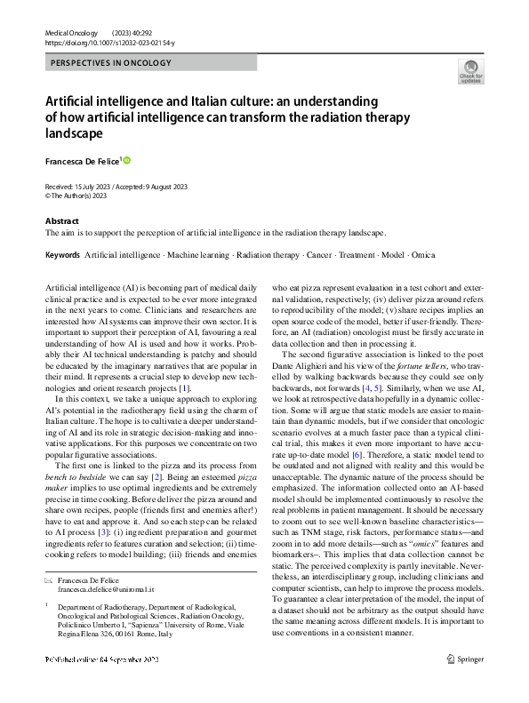 (PDF) Artificial intelligence and Italian culture: an understanding of ...