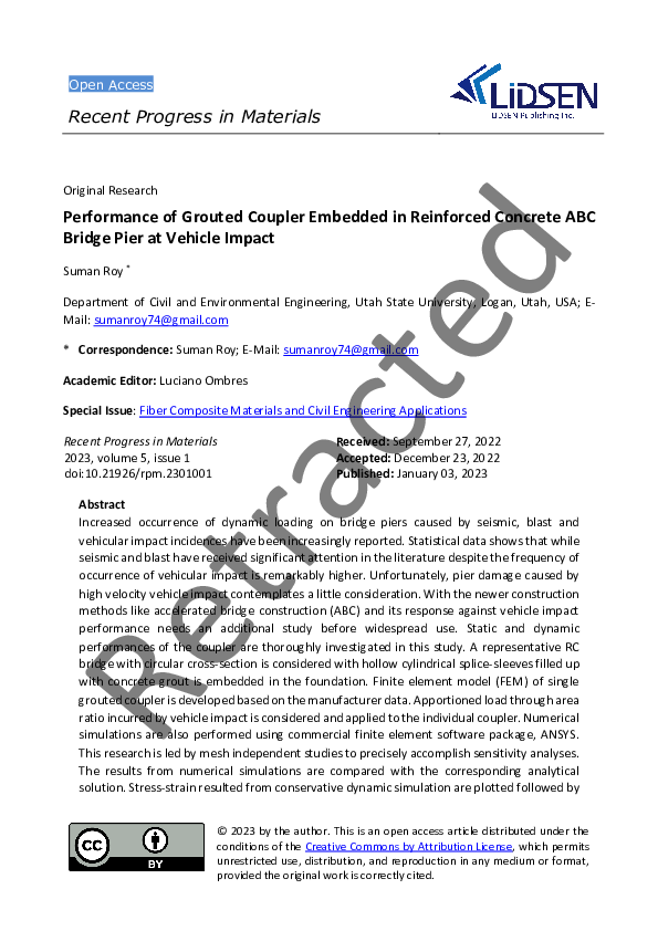 (PDF) Retracted: Performance of Grouted Coupler Embedded in Reinforced ...