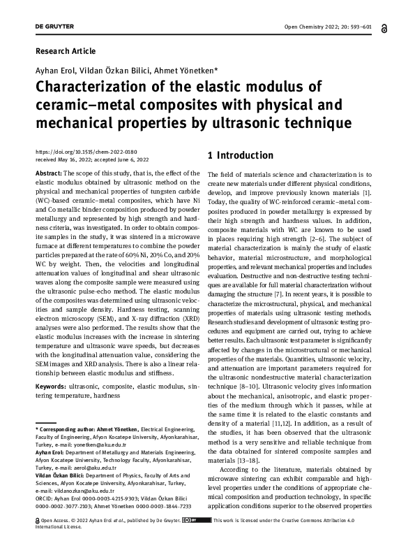 (PDF) Characterization of the elastic modulus of ceramic–metal ...