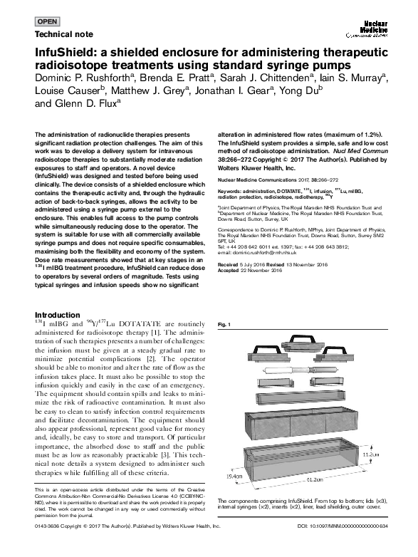 (PDF) InfuShield: a shielded enclosure for administering therapeutic ...