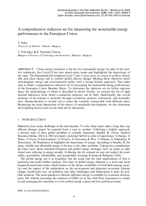 (PDF) A comprehensive indicator set for measuring the sustainable ...