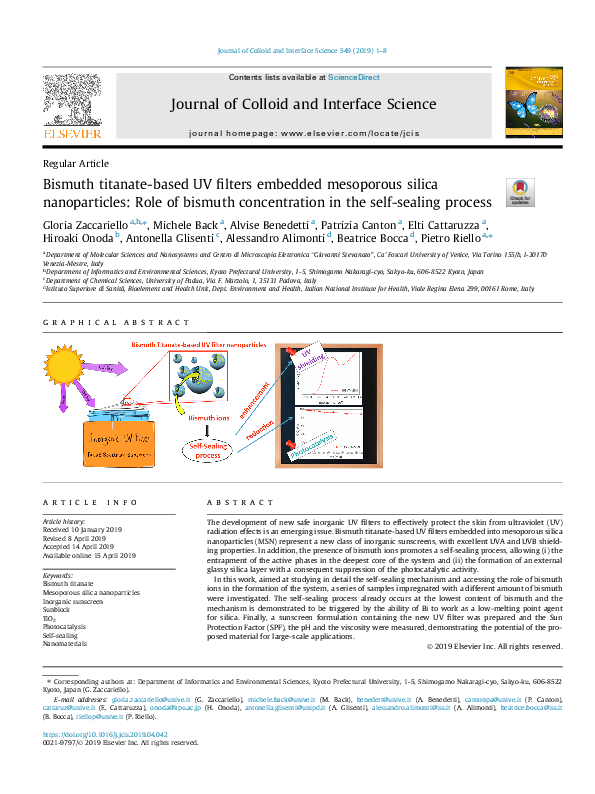 (PDF) Bismuth titanate-based UV filters embedded mesoporous silica ...
